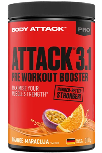 ATTACK 3.1 600G - PORTOCALA-MARACUJA BODY ATTACK. Recosport